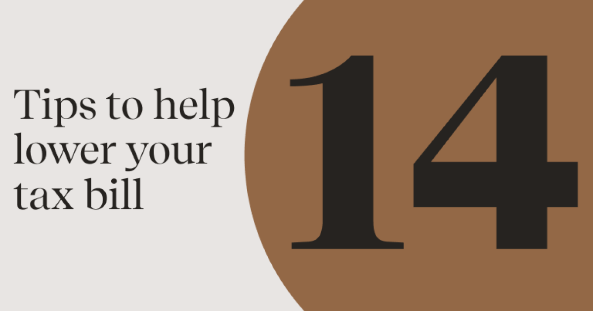 Act now: 14 ways to lower your tax bill | J.P. Morgan Private Bank U.S.